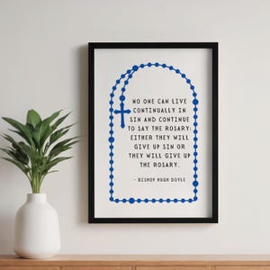 Instant Download | Printable Artwork | Rosary Quote by Bishop Hugh ...