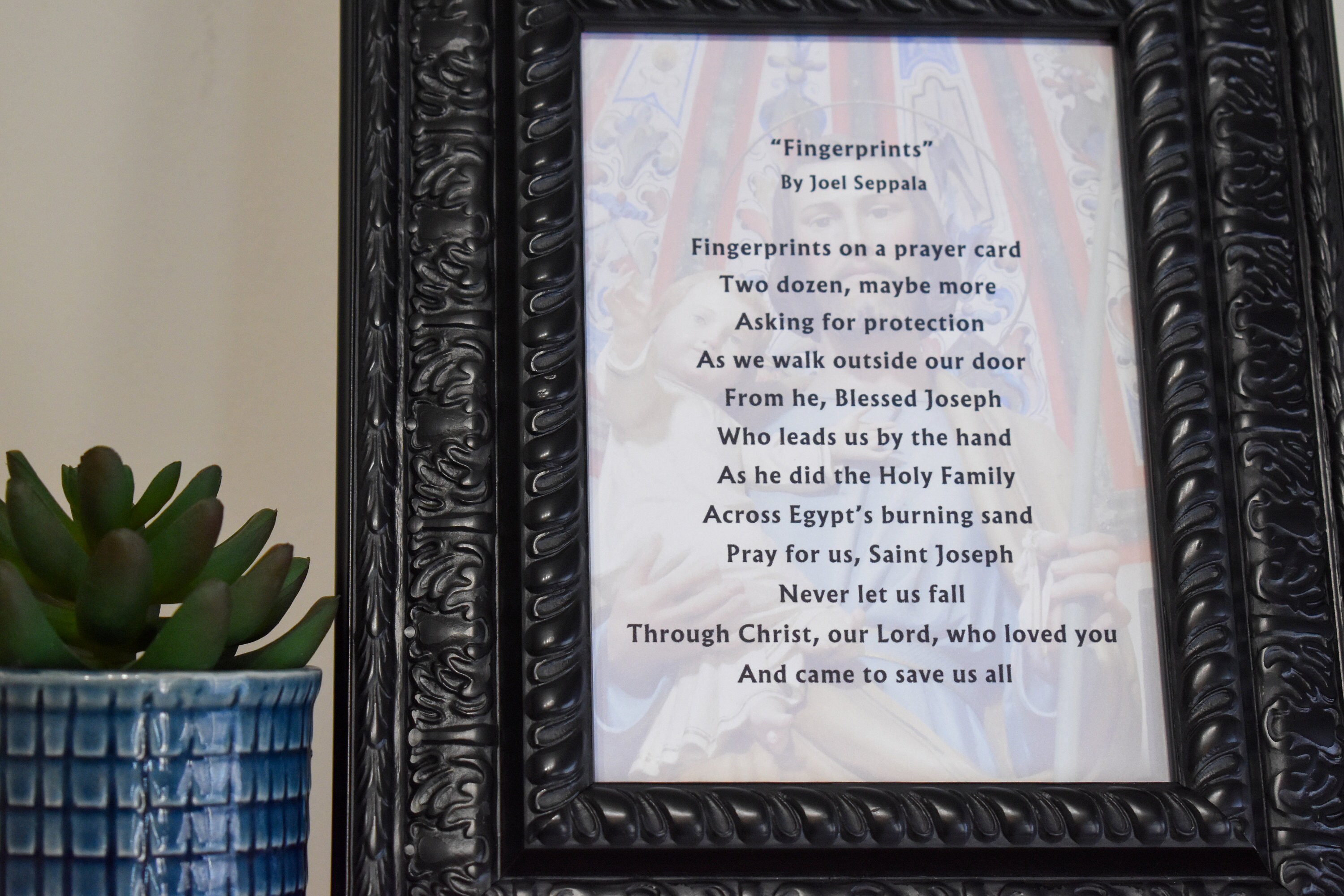 Saint Joseph fingerprints Poem 5x7 - Etsy