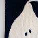 Blue Pear in High Contrast; Wall Rug With a Simplified Image of a Pear ...