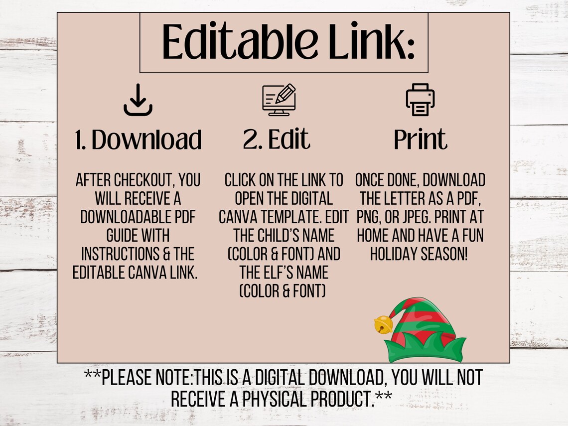 Editable Elf Arrival Letter Bundle, Friendly Elf Welcome Note, Elf ...