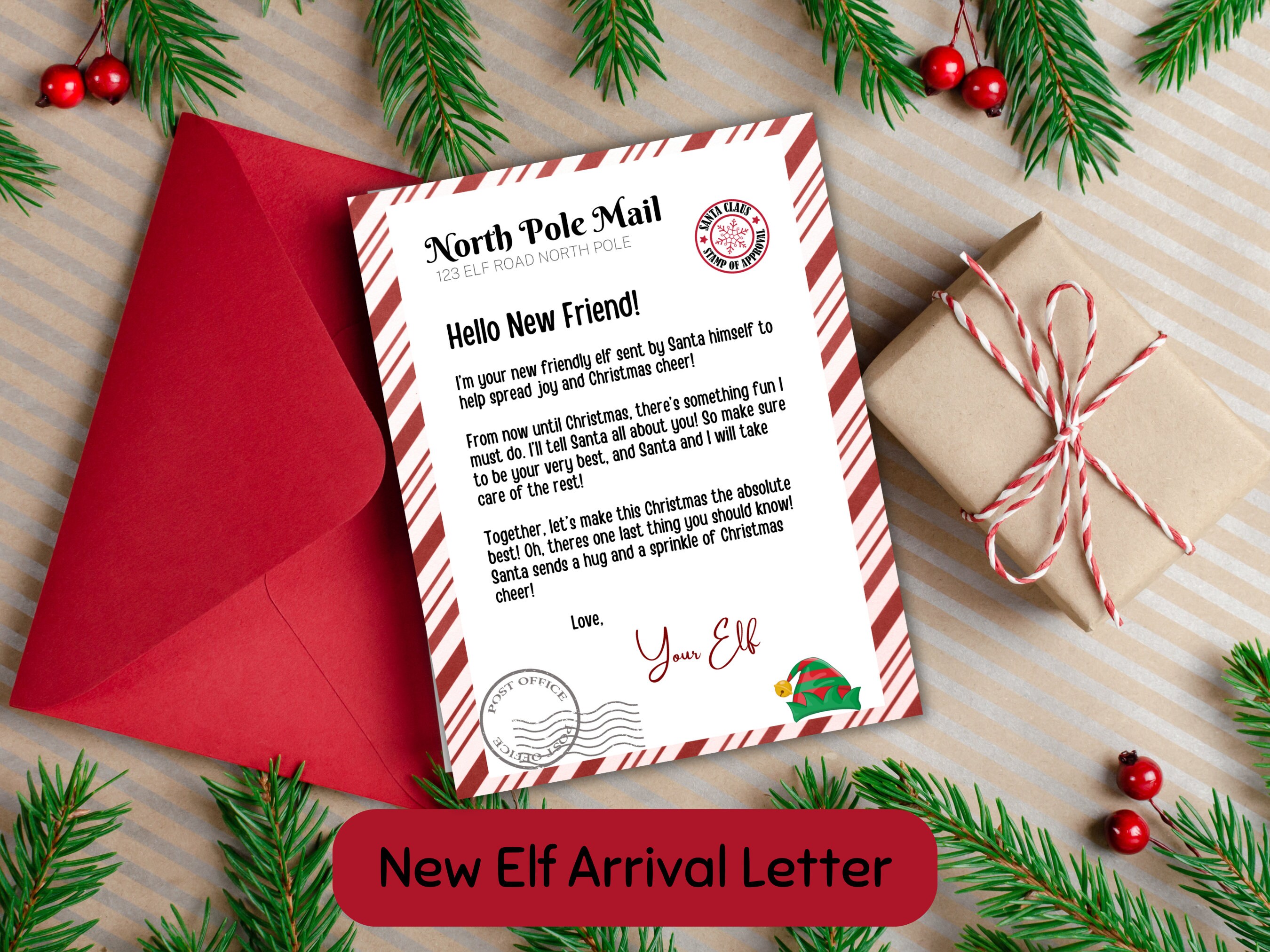 Editable Elf Arrival Letter Bundle, Friendly Elf Welcome Note, Elf ...