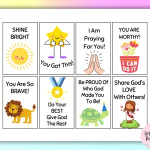 PRINTABLE Christian Lunchbox Notes, Positive Affirmations for Kids ...