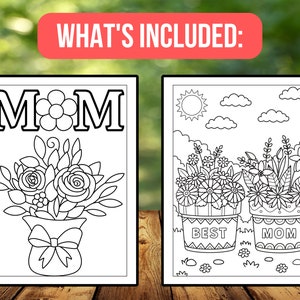 Mother's Day Coloring Pages for Kids, Printable Mom Coloring Sheets ...