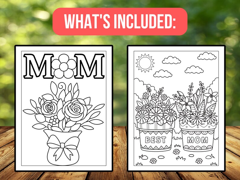 Mother's Day Coloring Pages for Kids, Printable Mom Coloring Sheets ...