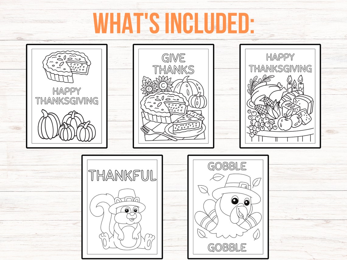 Thanksgiving Coloring Pages, Fall Coloring Sheets, Printable Kids ...