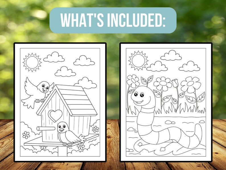 Printable Spring Coloring Pages, Preschool Worksheet, Springtime ...