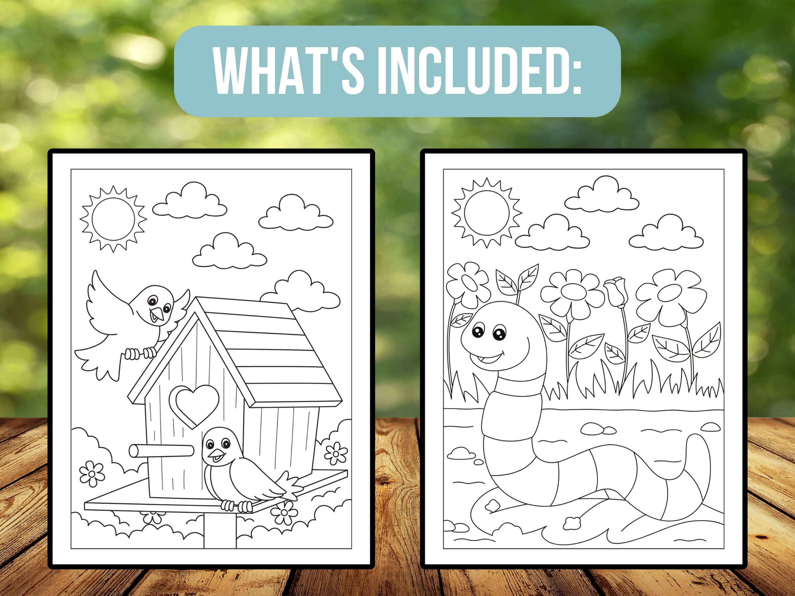 Printable Spring Coloring Pages, Preschool Worksheet, Springtime ...