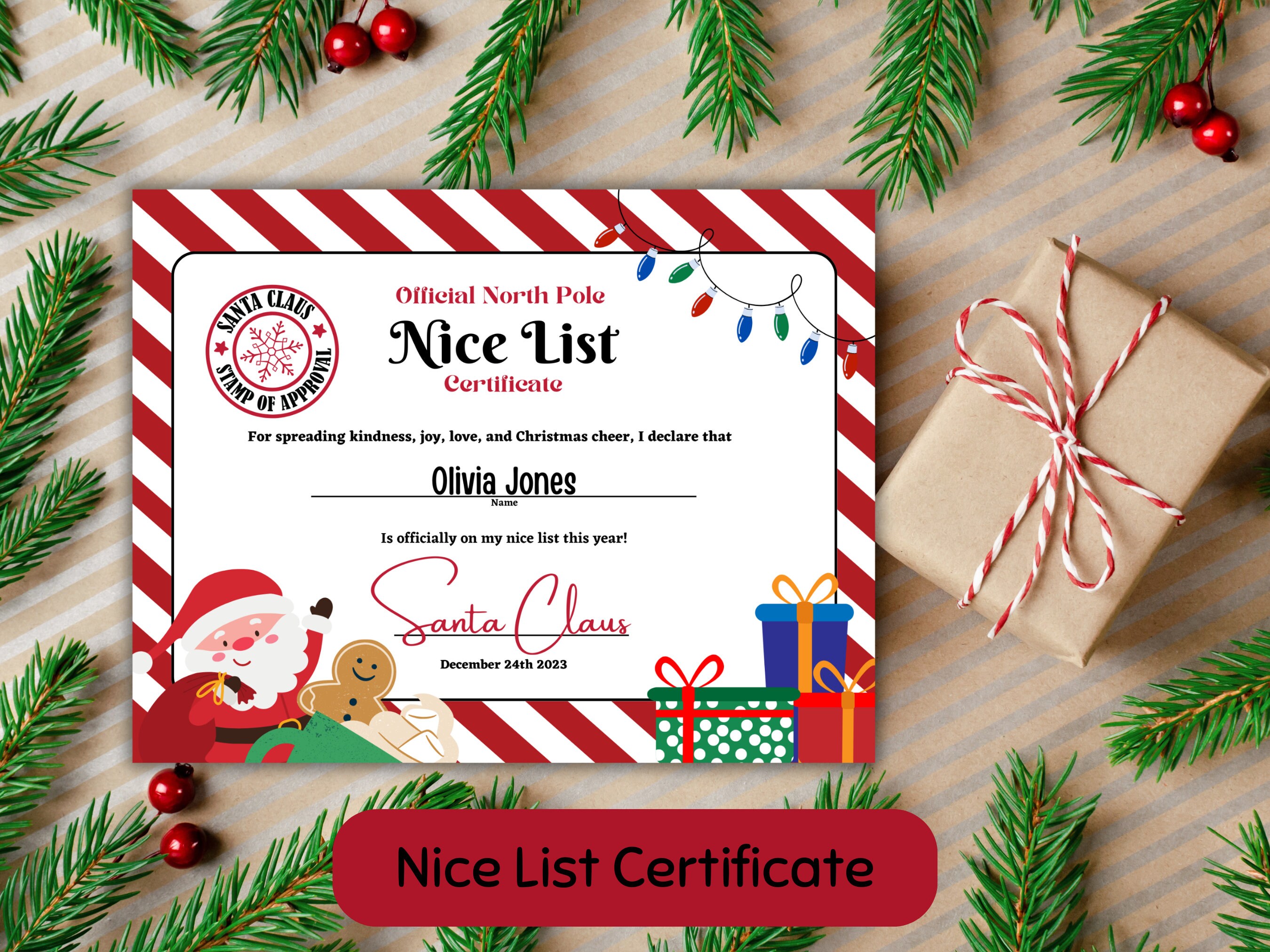 Editable Santa Certificate Bundle, Official Nice List, Official Elf ...