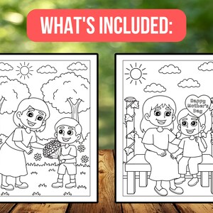 Mother's Day Coloring Pages for Kids, Printable Mom Coloring Sheets ...