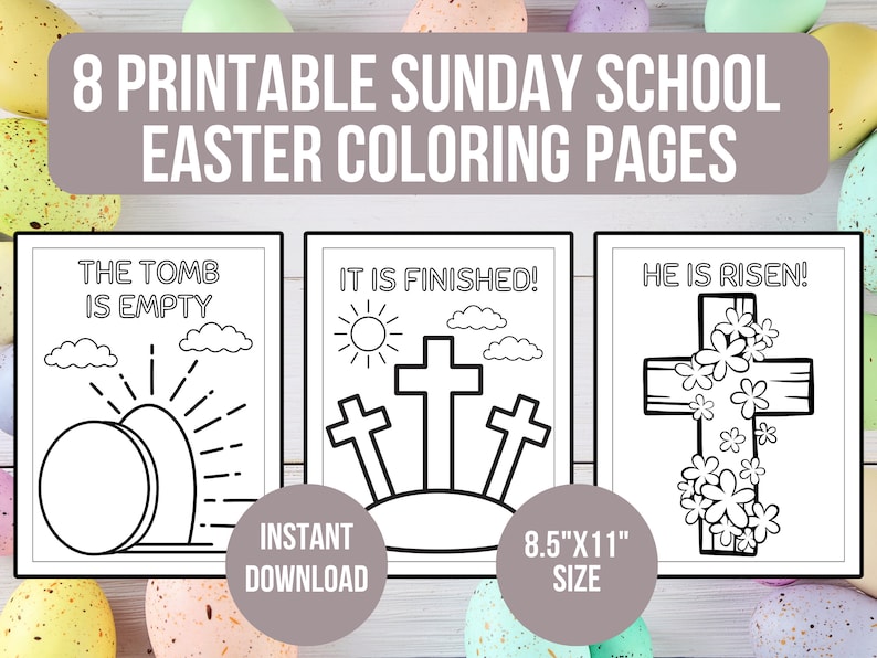 Easter Sunday School Coloring Pages, Religious Preschool Worksheet ...
