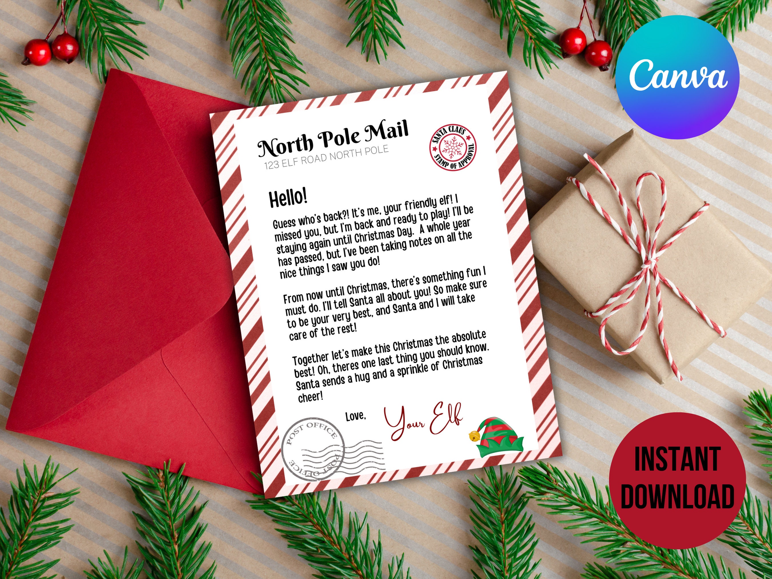 Editable Elf Arrival Letter Bundle, Friendly Elf Welcome Note, Elf ...