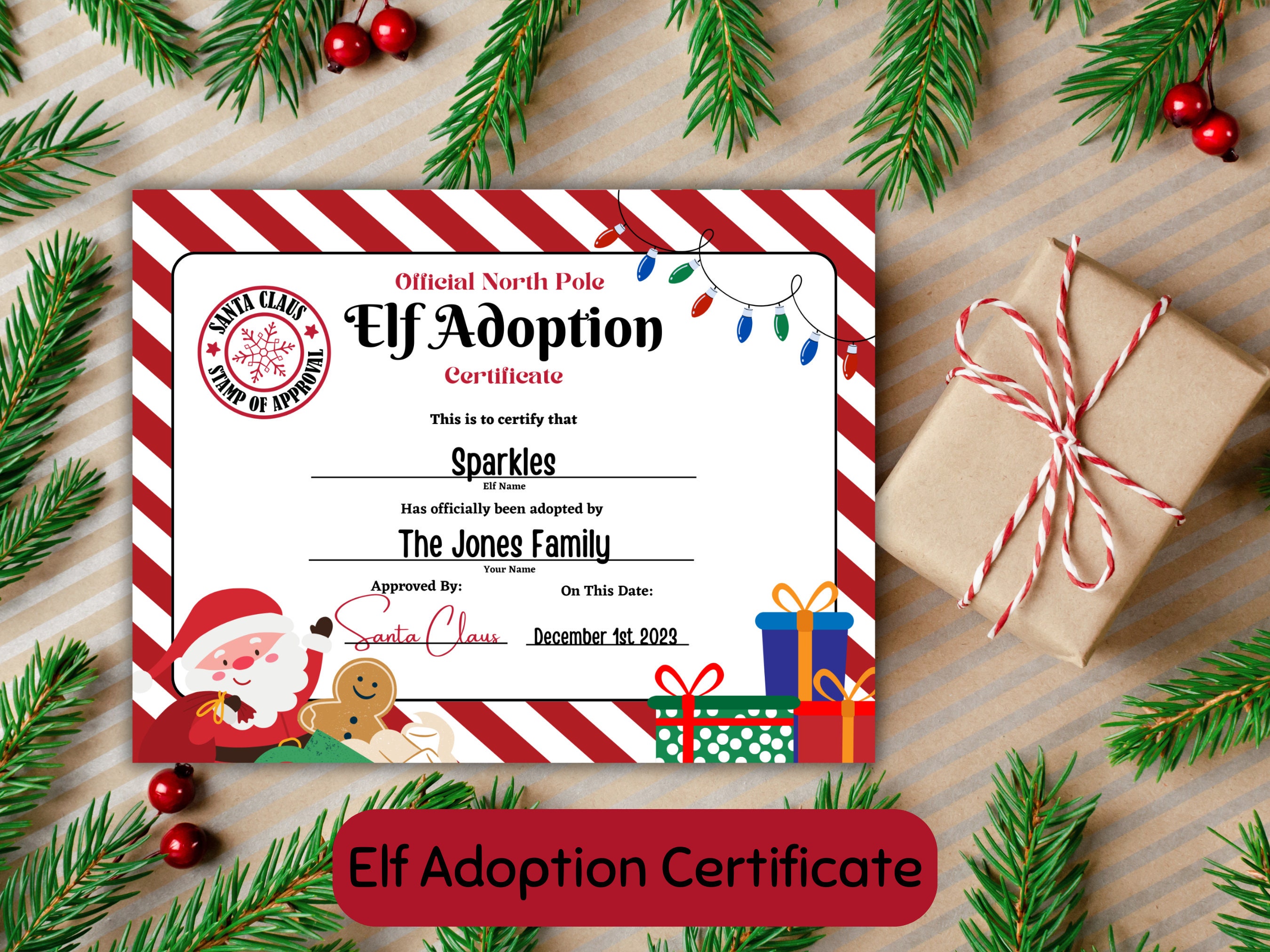 Editable Santa Certificate Bundle, Official Nice List, Official Elf ...