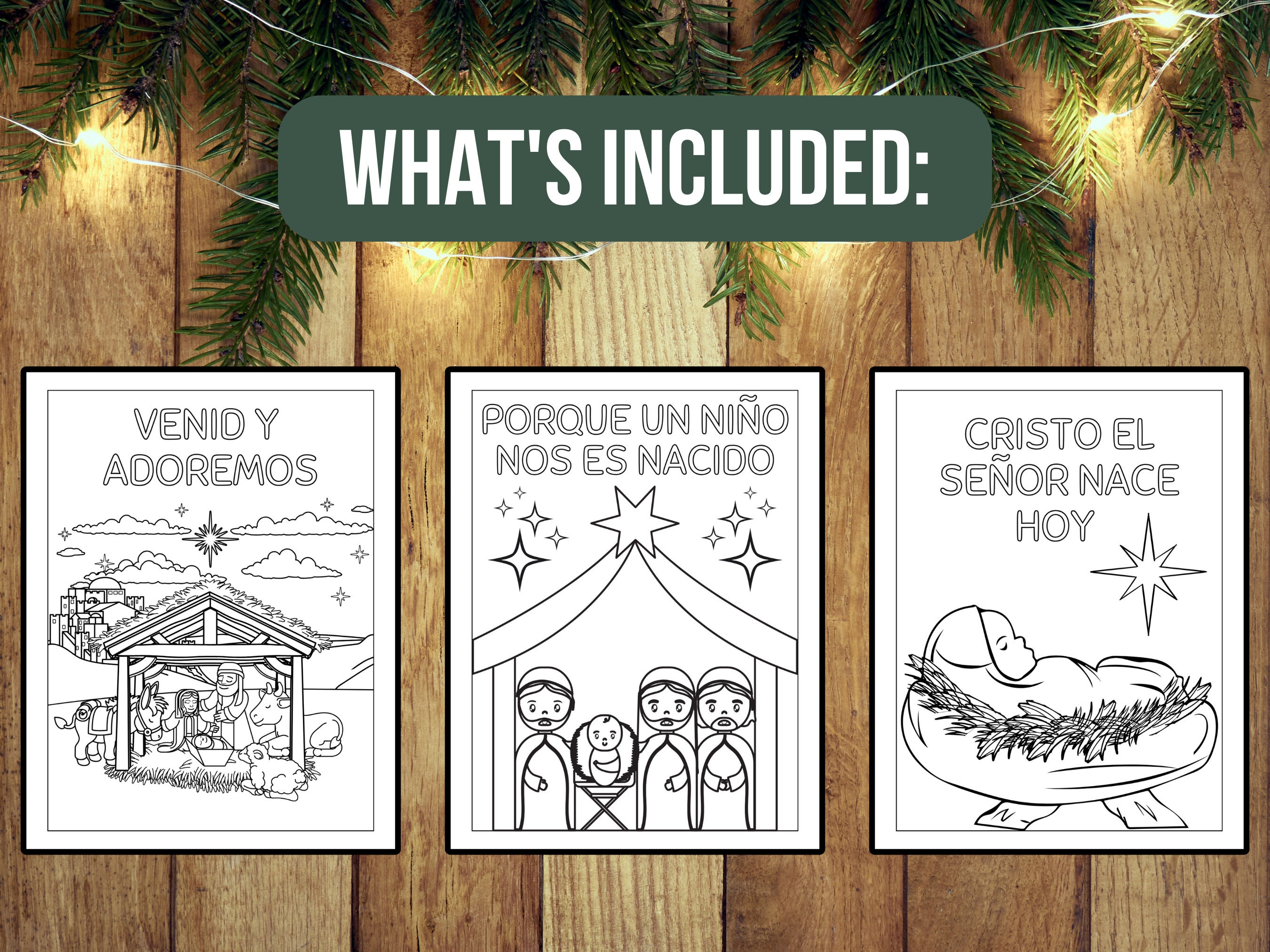 Nativity Coloring Pages in Spanish, Christmas Bible Scripture for Kids ...