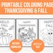 Thanksgiving Coloring Pages, Fall Coloring Sheets, Printable Kids ...