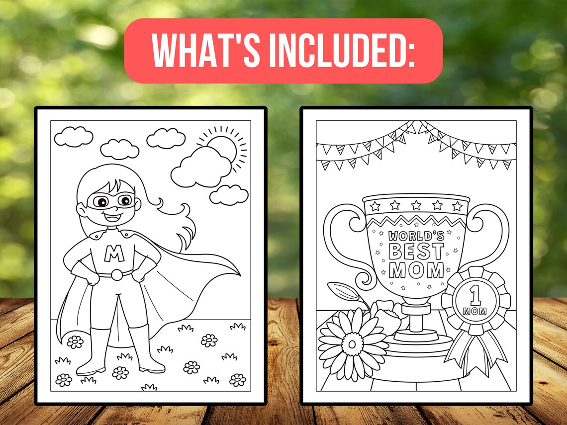 Mother's Day Coloring Pages for Kids, Printable Mom Coloring Sheets ...