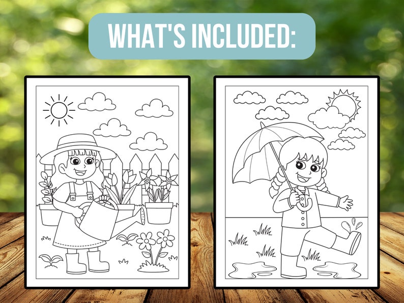 Printable Spring Coloring Pages, Preschool Worksheet, Springtime ...