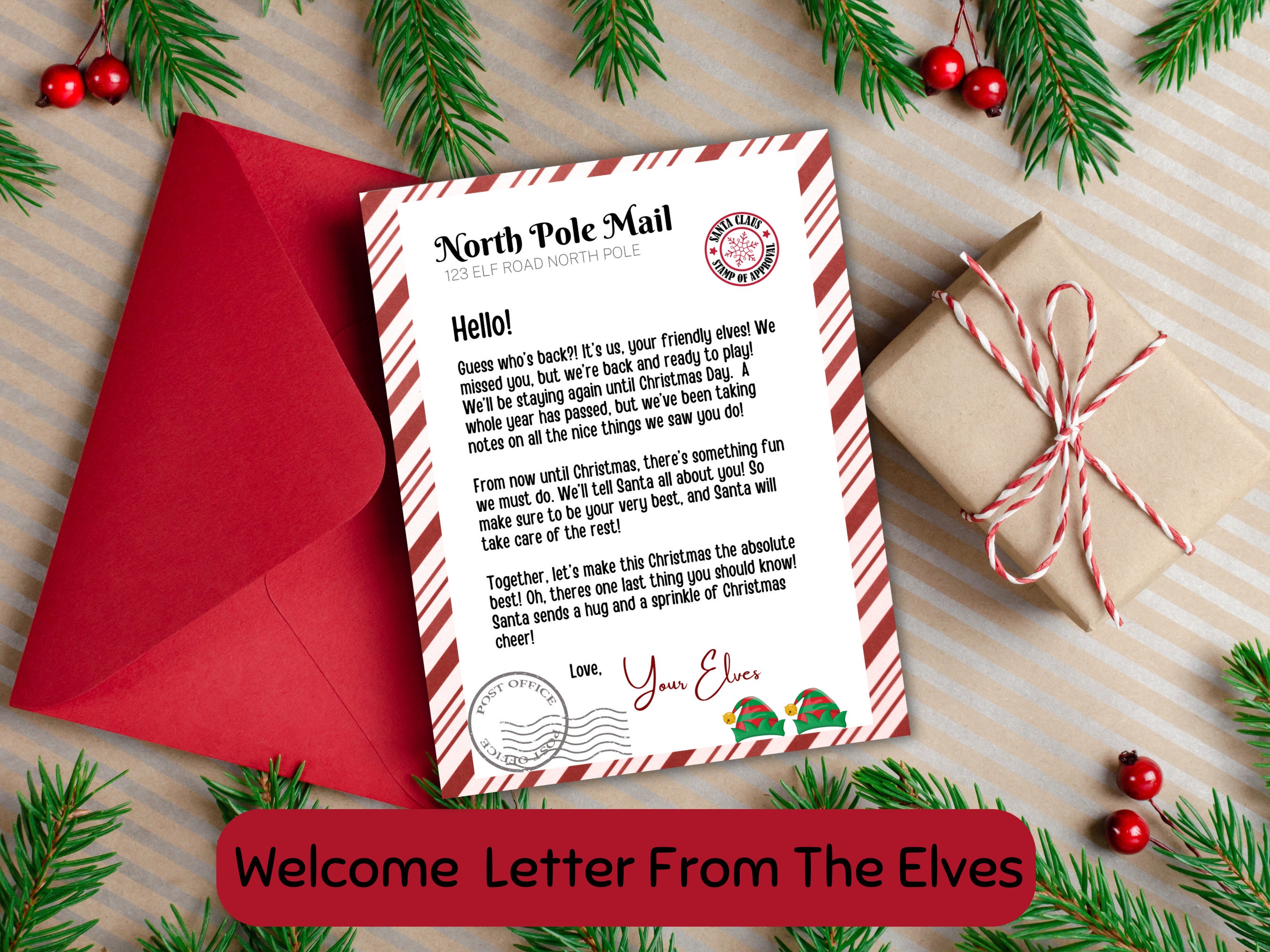 Editable Elf Arrival Letter Bundle, Friendly Elf Welcome Note, Elf ...