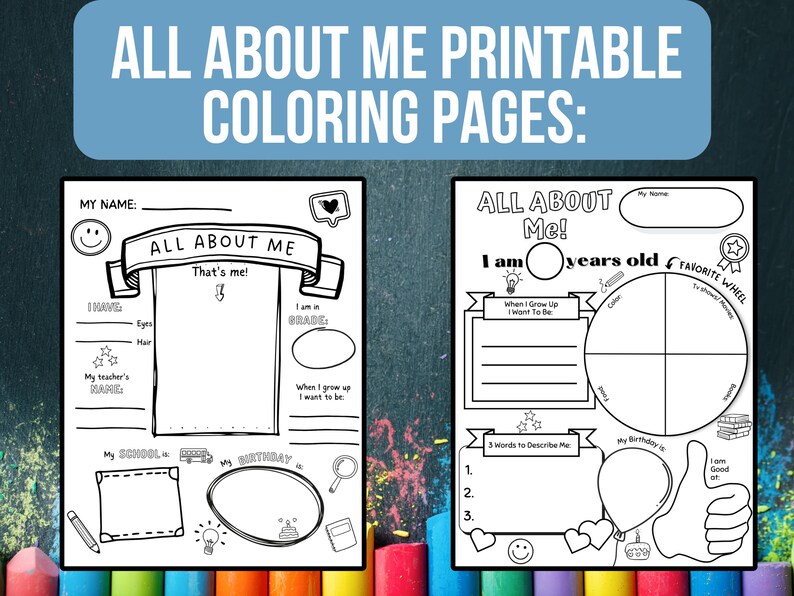 All About Me Activity Sheet, Back to School Interview, First Day of ...