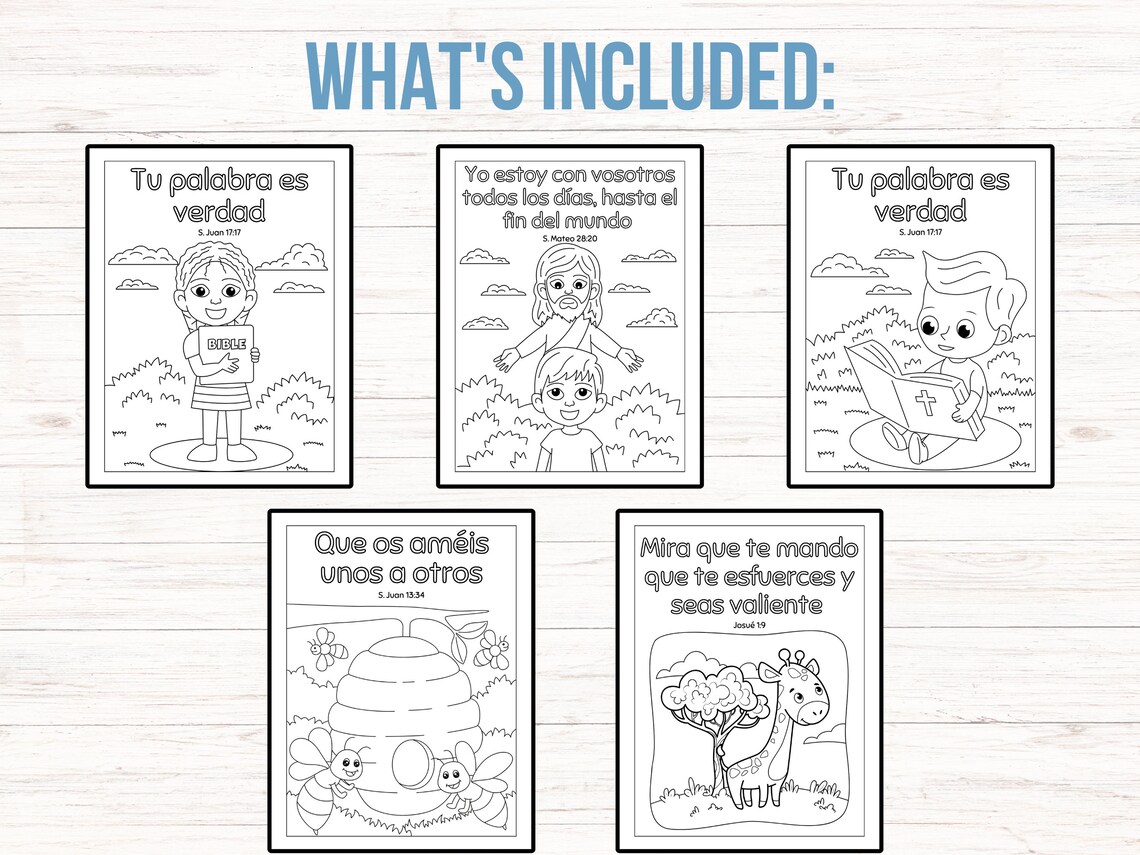 Sunday School Coloring Pages in Spanish, 1960 Reina Translation ...