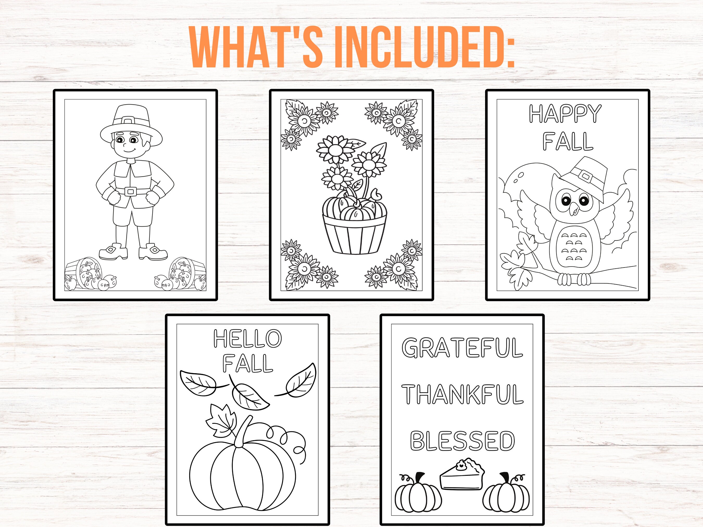 Thanksgiving Coloring Pages, Fall Coloring Sheets, Printable Kids ...