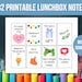 Printable Lunchbox Notes, Positive Affirmations, Encouraging Cards for ...