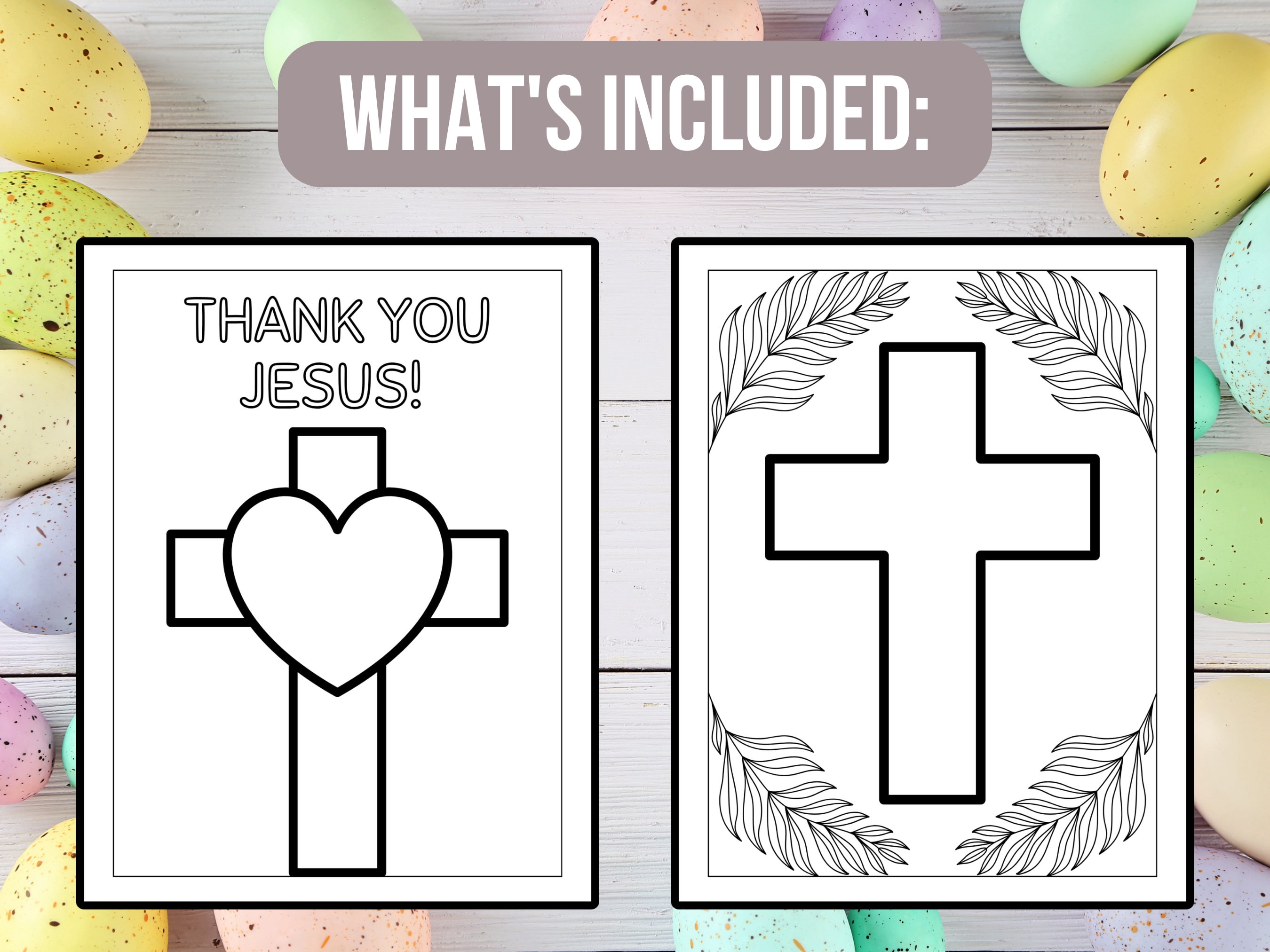Easter Coloring Pages: Sunday School Religious Activities (digital ...