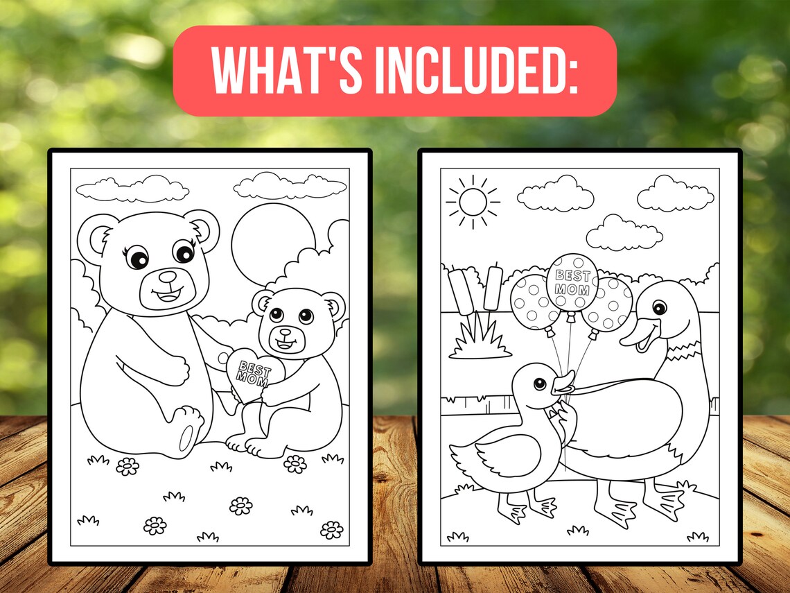 Mother's Day Coloring Pages for Kids, Printable Mom Coloring Sheets ...