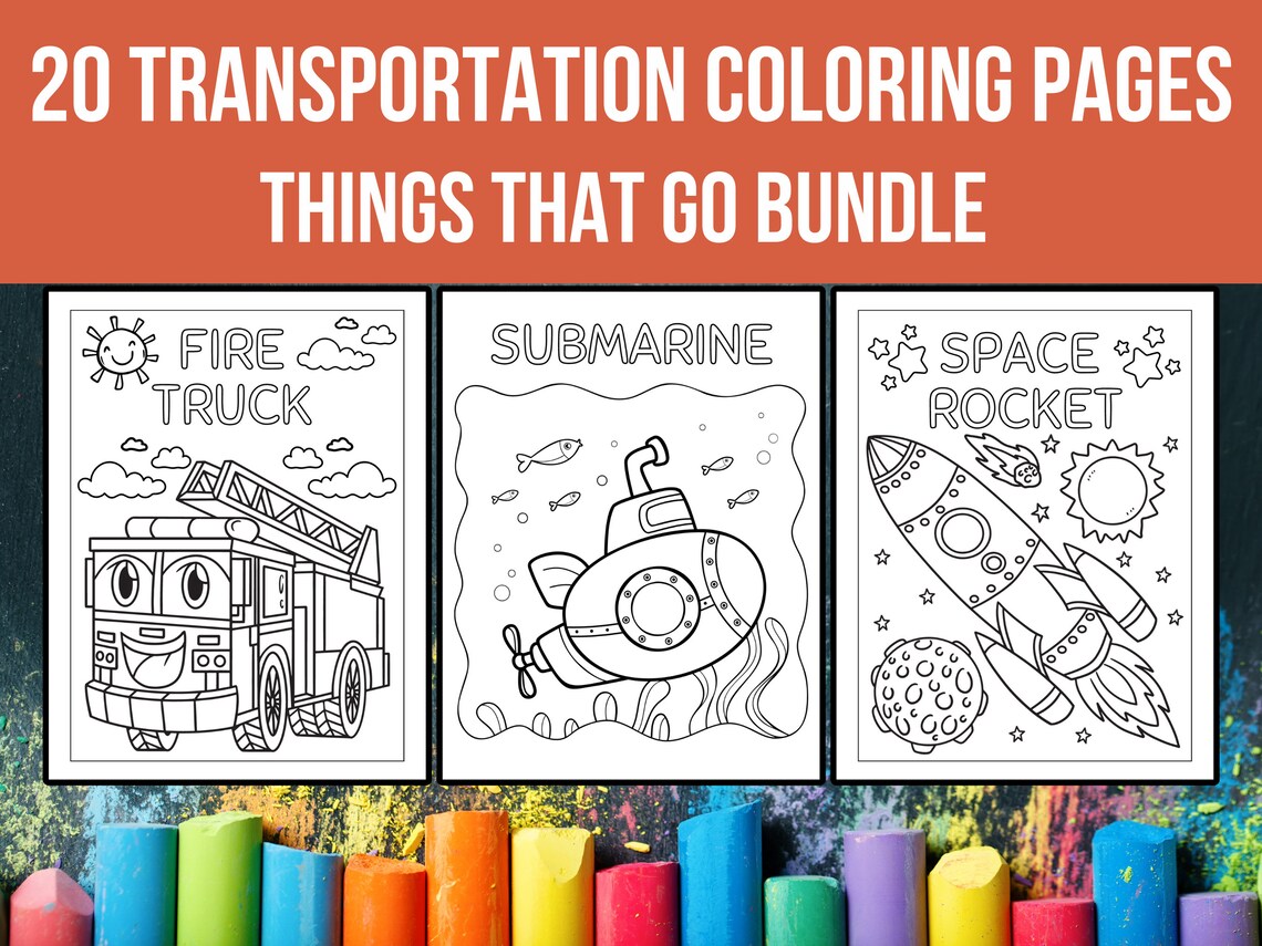 Transportation Coloring Pages, Things That Go, Printable Truck Coloring ...