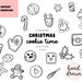 Christmas Cookie Clip Art, Holiday Baking Hand-drawn Black and White ...