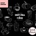 Cozy Fall Doodle Clip Art, Autumn PNG Digital Graphic, Pencil Sketch ...