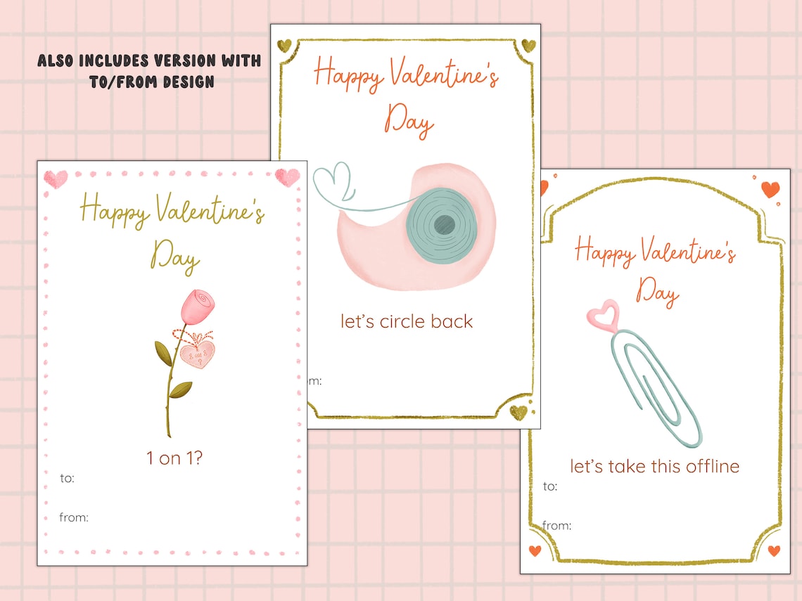 Office Life Valentines Printable at Home, Ready to Print Digital Card ...