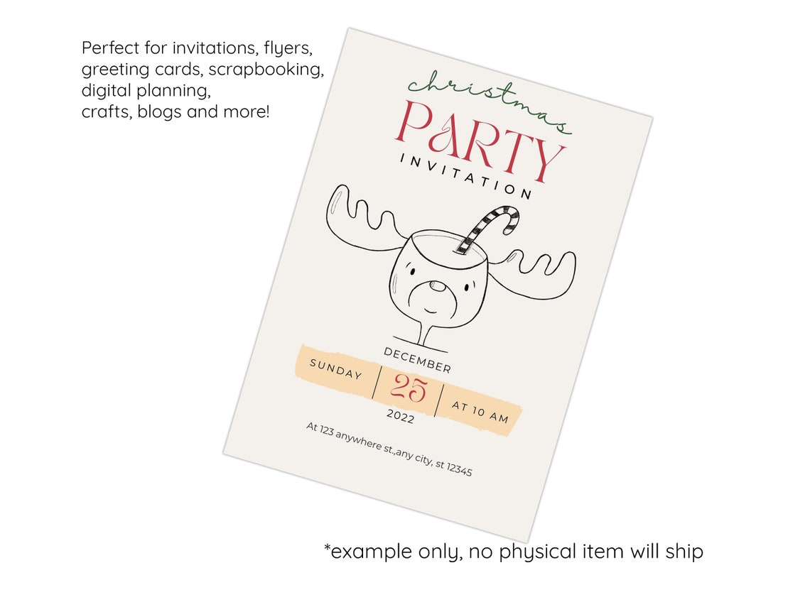 Sweet Christmas Doodle Clip Art Xmas Treats - 36 PNG Graphic Designs ...