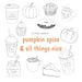 Pumpkin Spice Latte Clipart, Autumn PNG Graphic, PSL Hand Drawn ...