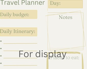 Digital Travel Itinerary Template-vacation Planner-trip - Etsy