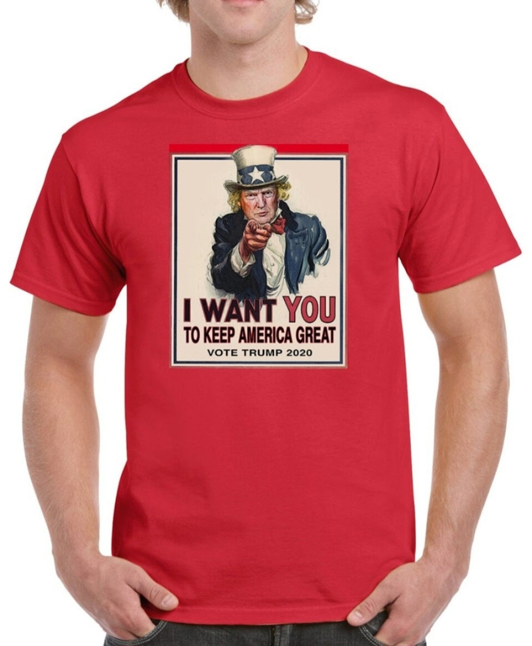 DTF I Want You Trump Uncle Sam 2020 Screen Print Heat Press Transfer ...