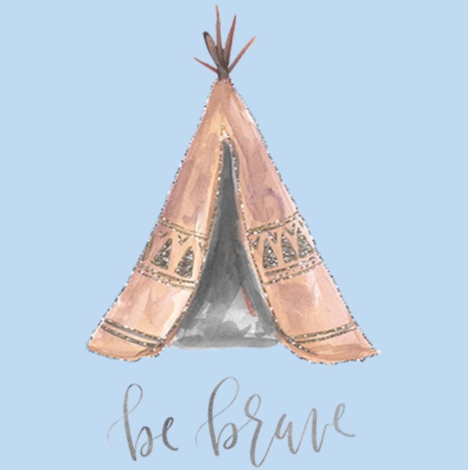 DTF Be Brave Teepee Hut Native American Screen Print Heat Press ...