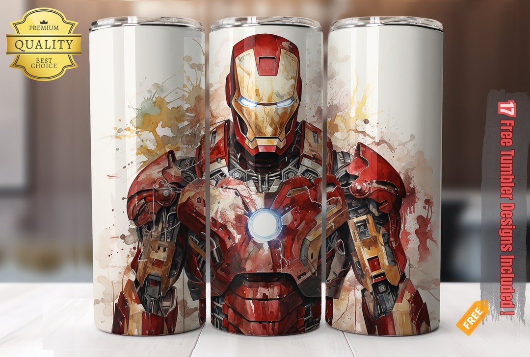 Iron Man Tumbler Wrap Marvel Sublimation Designs for Digital - Etsy ...
