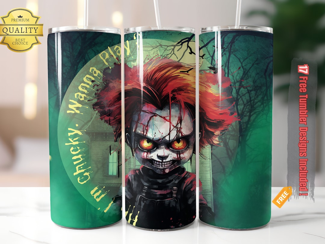 Chucky Tumbler Wrap Horror Tumbler Sublimation Designs for - Etsy