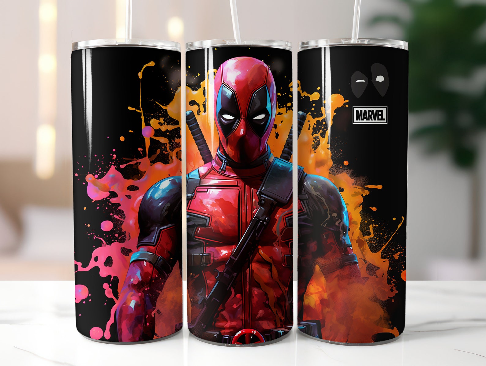 Deadpool Tumbler Wrap, Marvel Sublimation Designs for Digital Download ...
