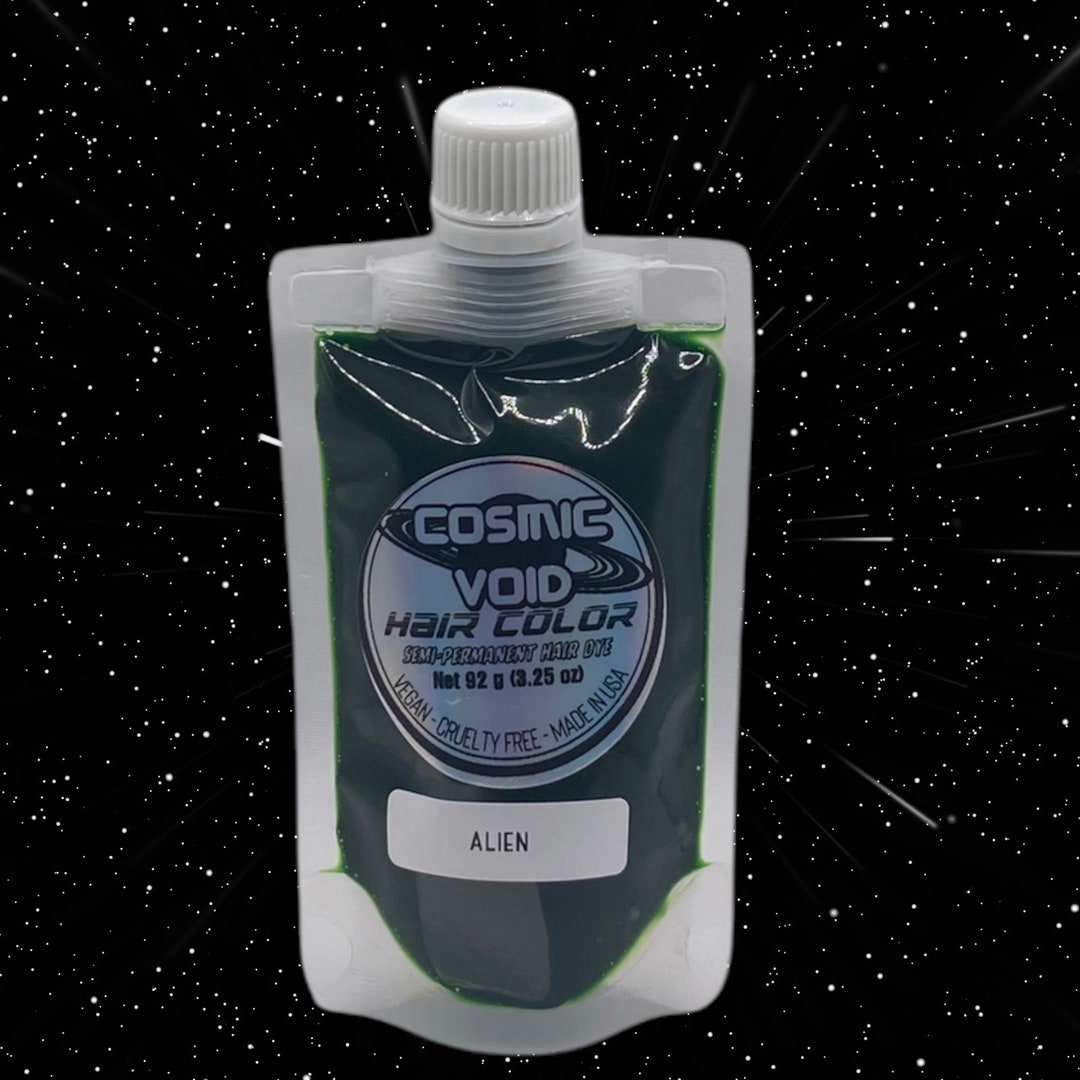 Cosmic Void Hair Color Semi Permanent Hair Dye Alien Green Vegan ...