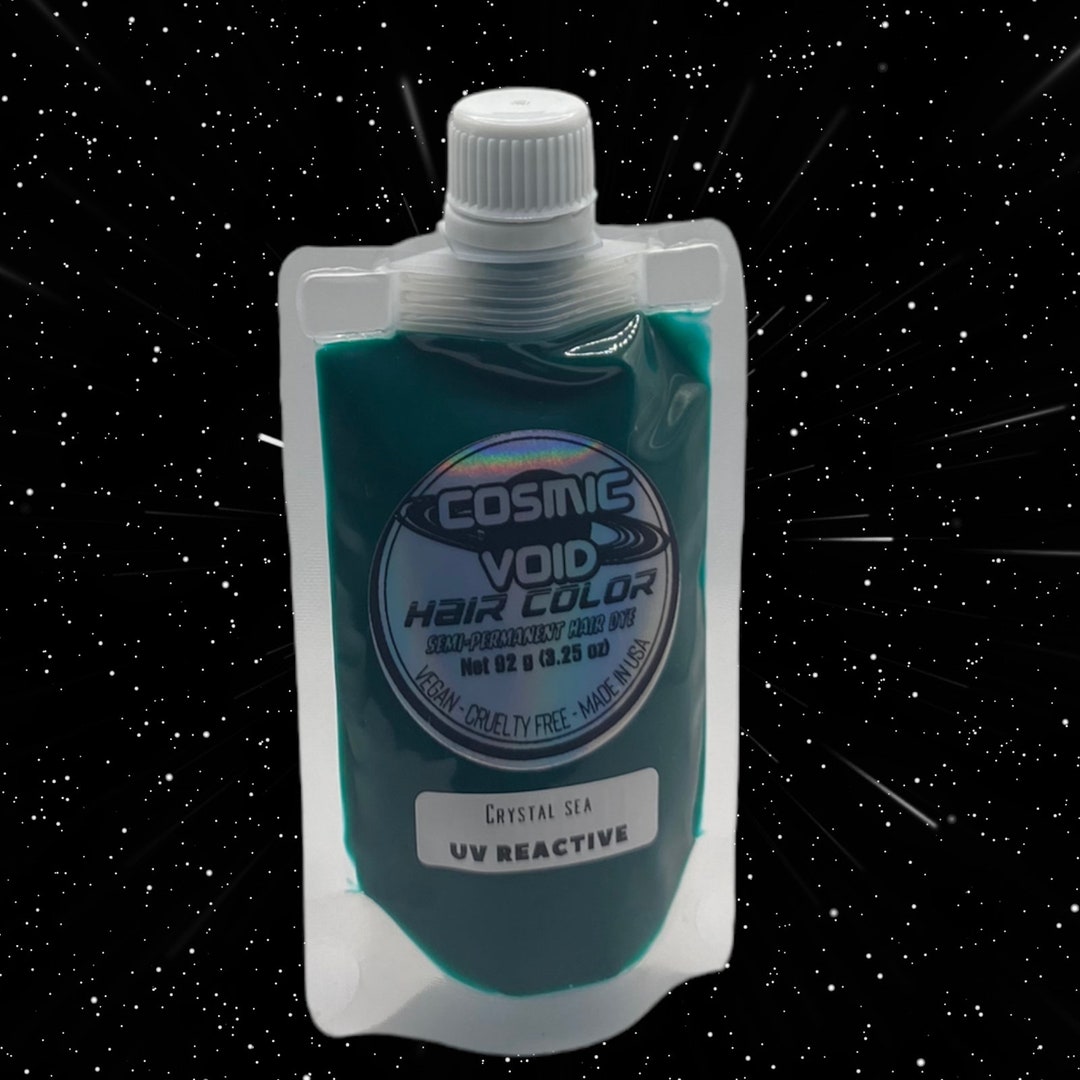 Cosmic Void Hair Color Semi Permanent UV REACTIVE Crystal Sea Turquoise ...