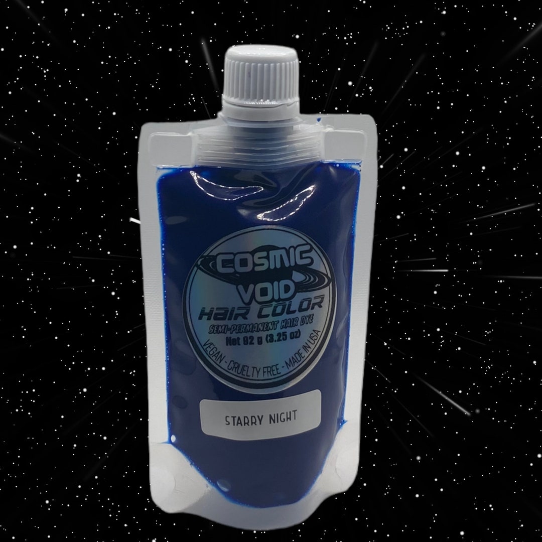 Cosmic Void Hair Color Semi Permanent Starry Night Cool Blue Hair Dye ...