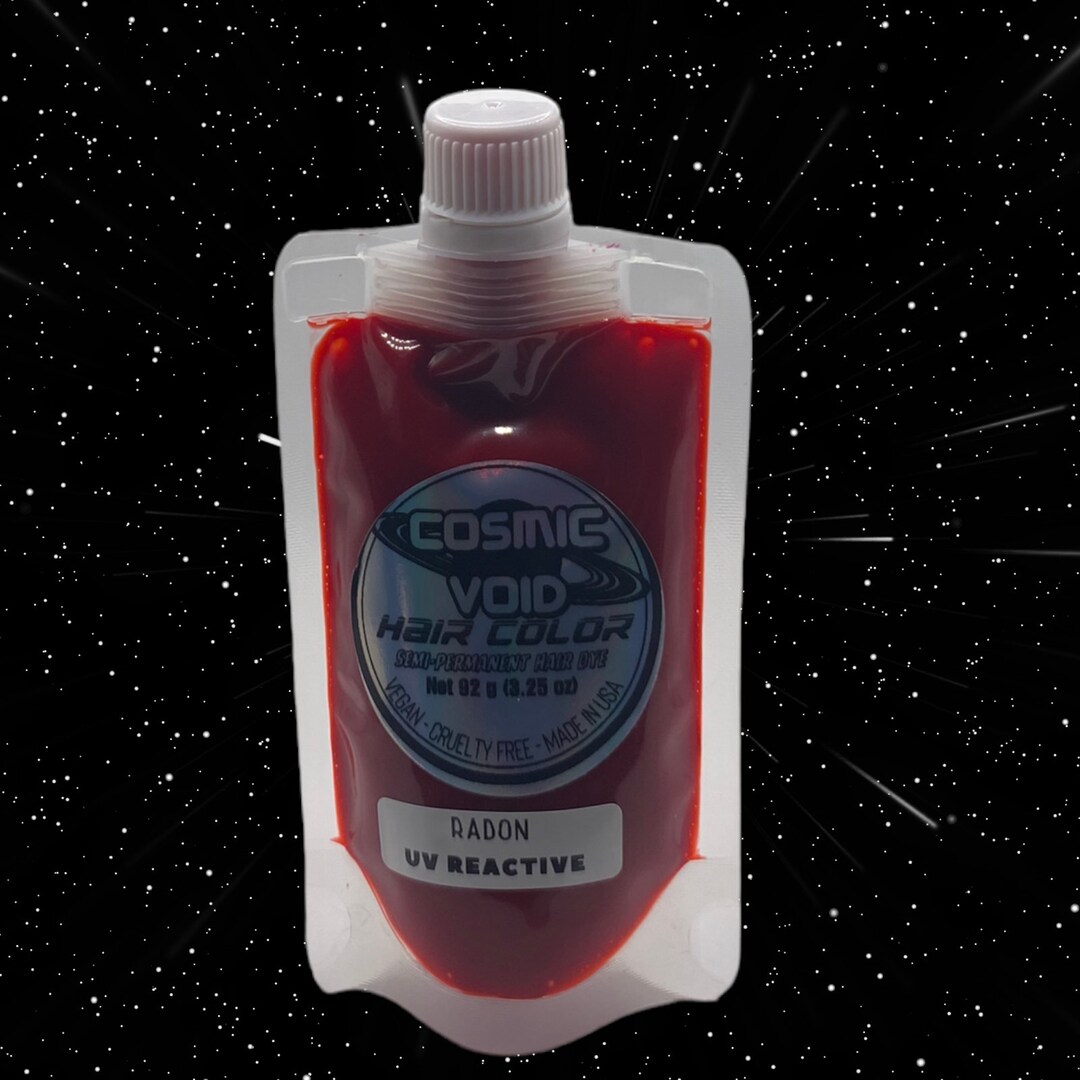 Cosmic Void Hair Color Semi Permanent UV REACTIVE Radon Hot Red Hair ...