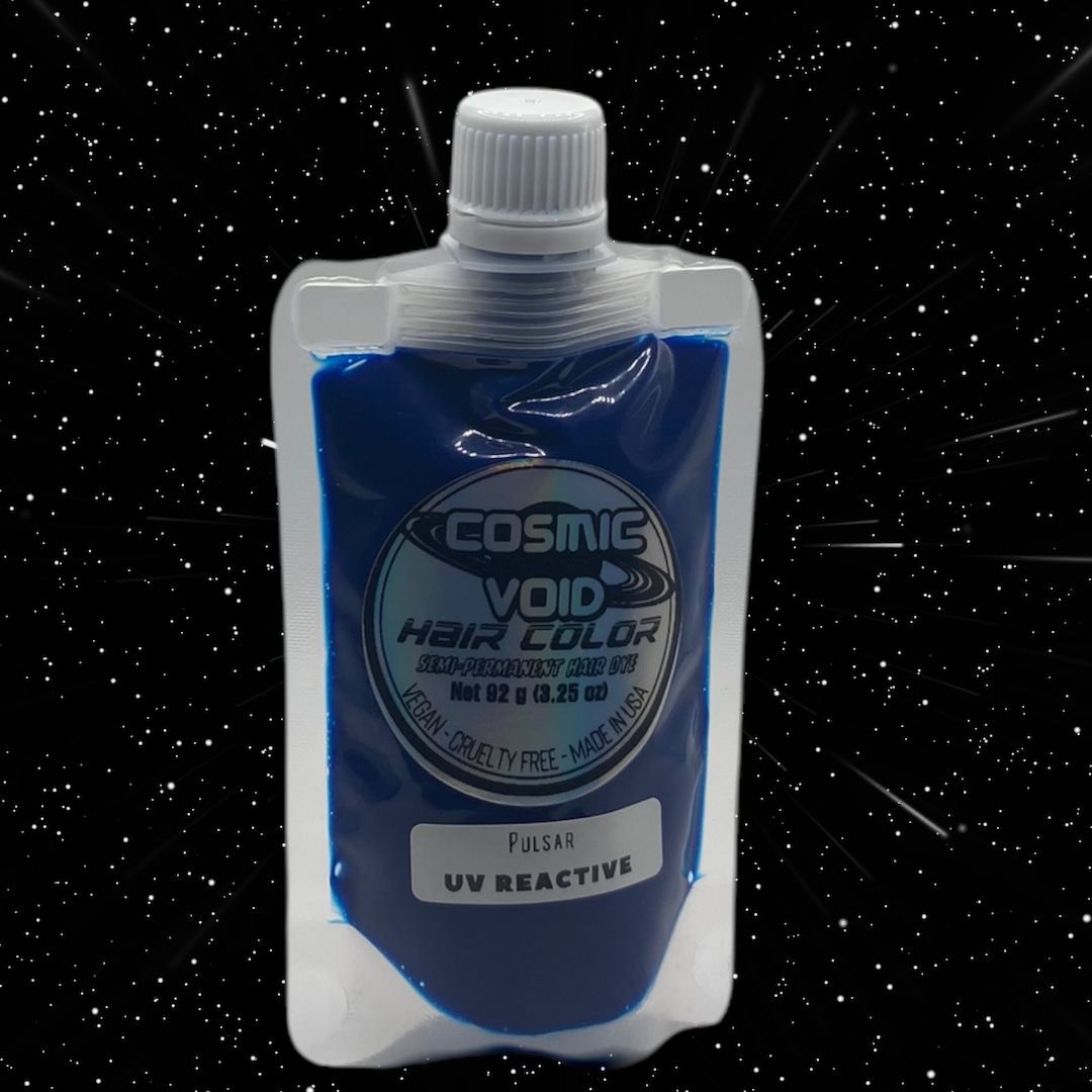 Cosmic Void Hair Color Semi Permanent UV REACTIVE Pulsar Hot Blue Hair ...