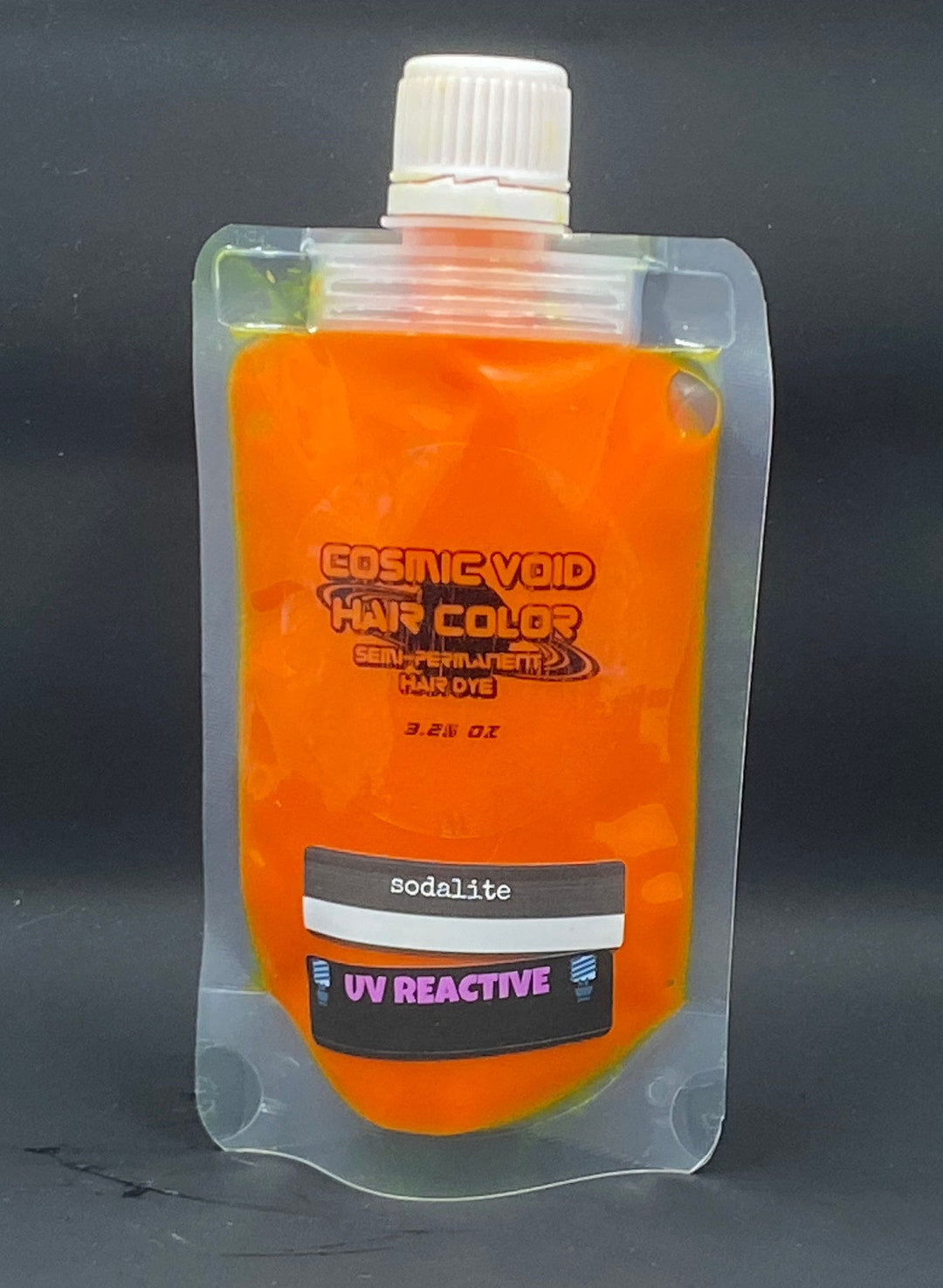 Cosmic Void Hair Color Semi Permanent UV REACTIVE Sodalite Hot Orange ...