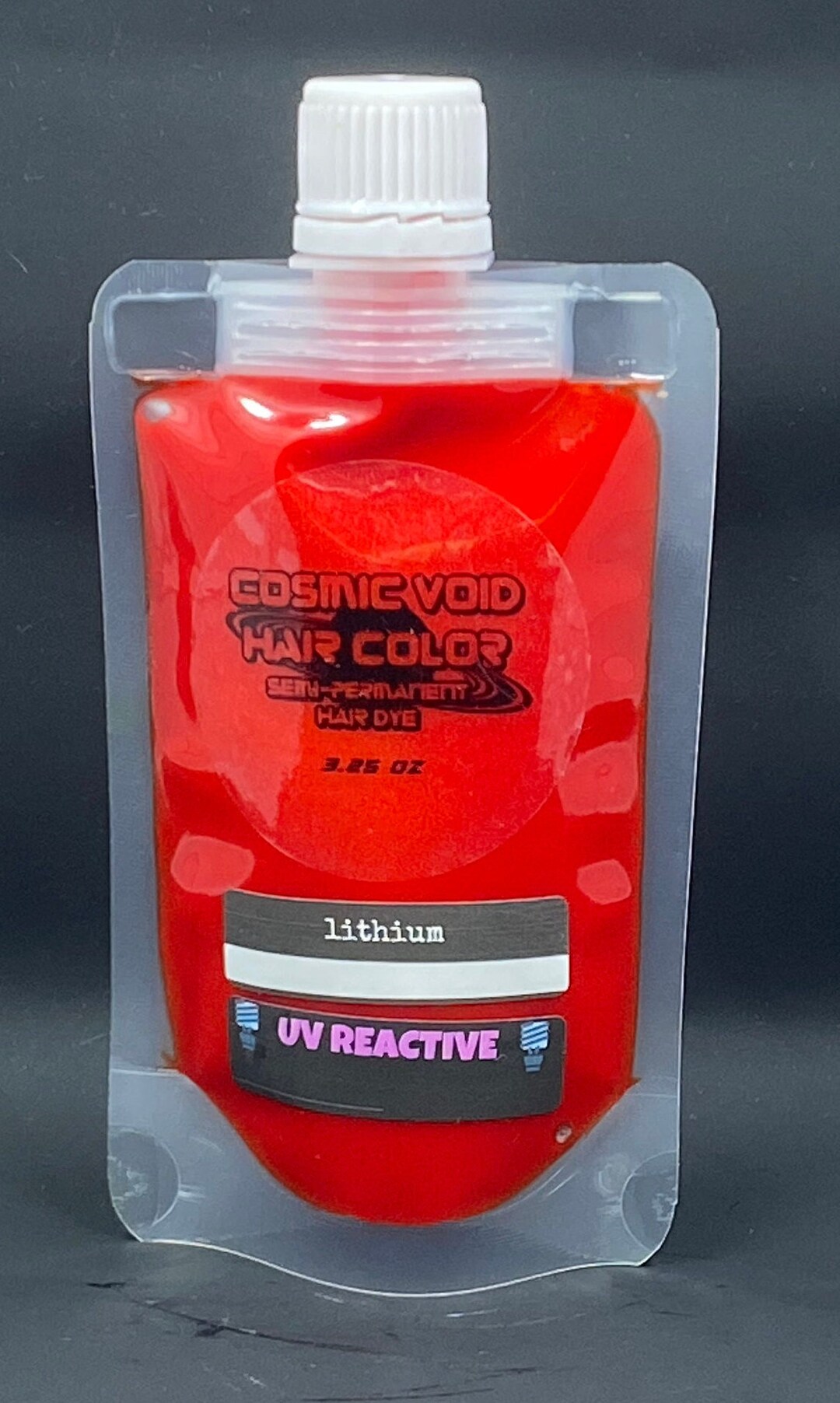 Cosmic Void Hair Color Semi Permanent UV REACTIVE Lithium Hot Red ...