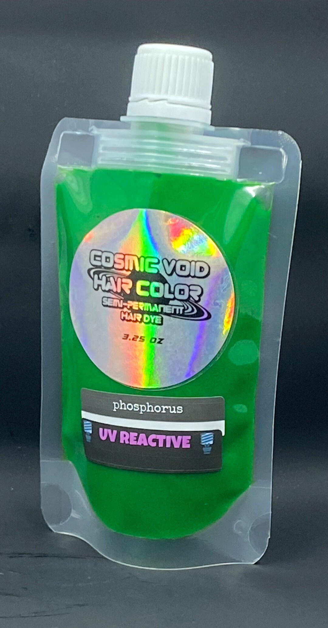 Cosmic Void Hair Color Semi Permanent UV REACTIVE Phosphorus Hot Green ...