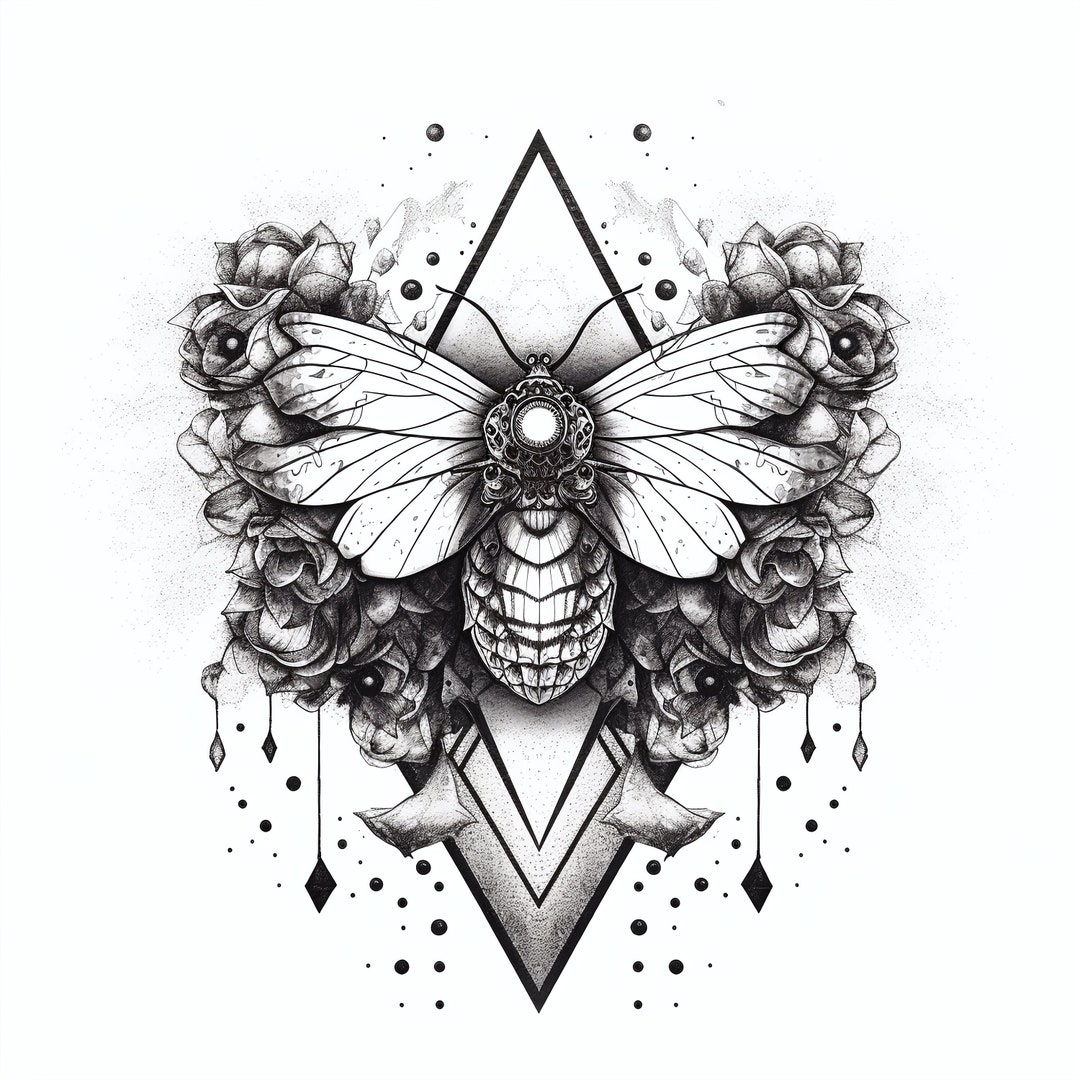 Insect Tattoo Design High Resolution PNG File - Etsy