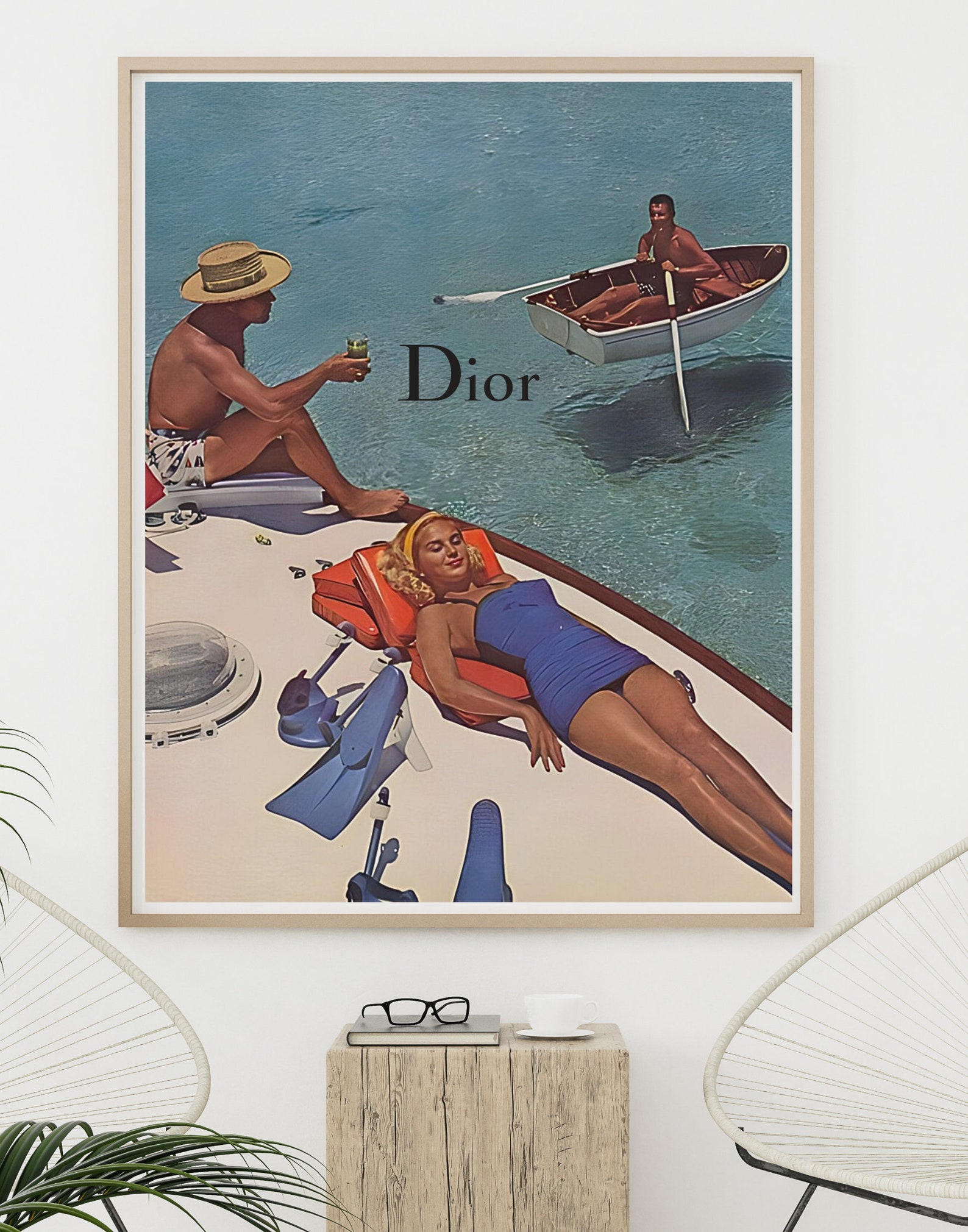 Vintage Dior Poster Retro Art Print 1960s Ad Poster Fashion - Etsy