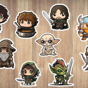 Lord of the Rings Chibi Sticker Pack - Etsy